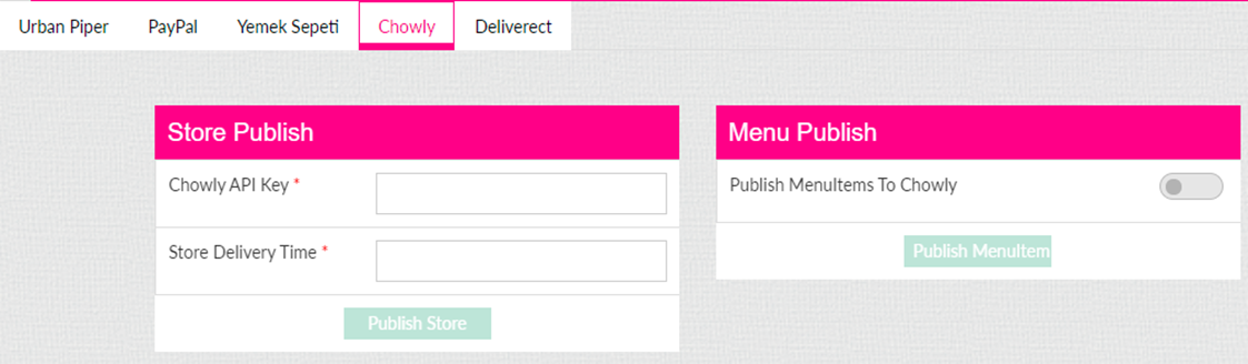 Chowly Integration User Guide